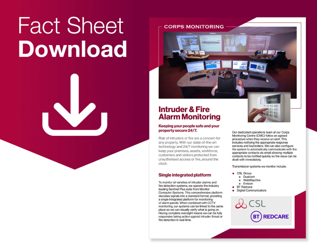 Intruder Alarm Monitoring - Corps Monitoring